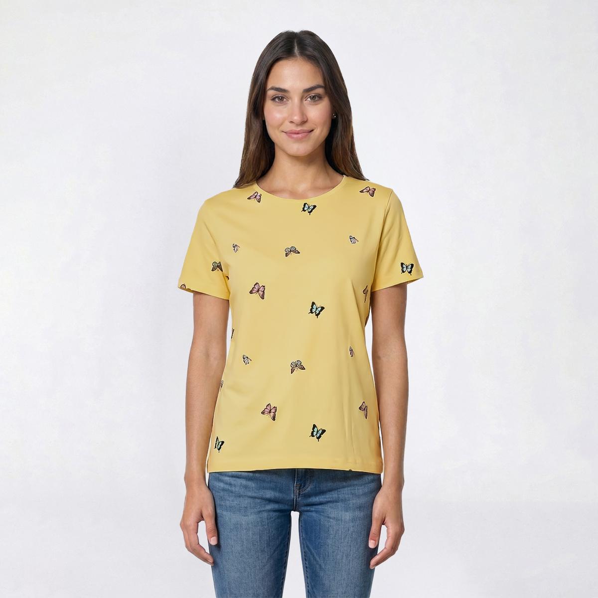 Click here for Petite Bonnie Evans Short Sleeve Tossed Butterflie... prices